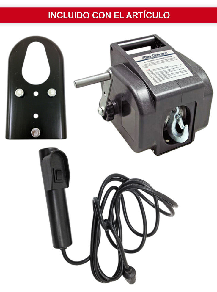 Malacate Eléctrico 12v - Five Oceans - 2000lb (907kg) 12vdc